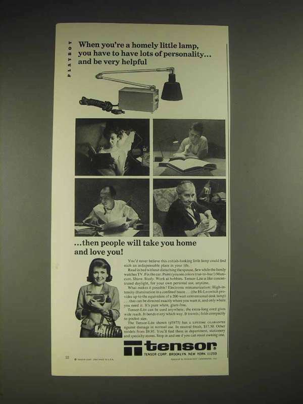 1965 Tensor Lamp Ad - When You're Homely | eBay