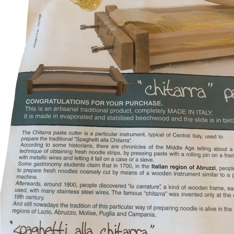 Eppicotispai Chitarra Pasta Cutter Rustic Wood Made in Italy NEW ...