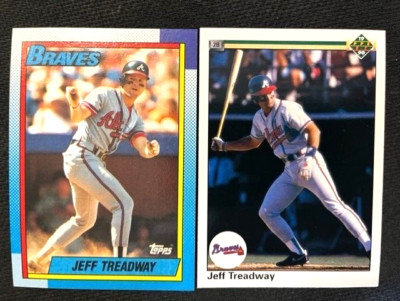 MLB - Jeff Treadway 1990 Topps & 1990 Upper Deck Baseball - Braves | eBay