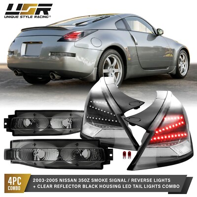 Monochrome LED Z Tail Light / Turn Signal / Reverse Light 4pc For 03-05 ...