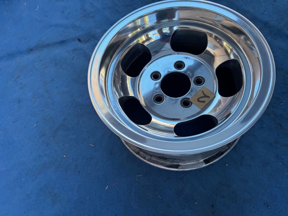 (2) 14" Vintage US INDY Slot Mag Polished Wheels 14x7 Rims 5x4.5 Pair ...