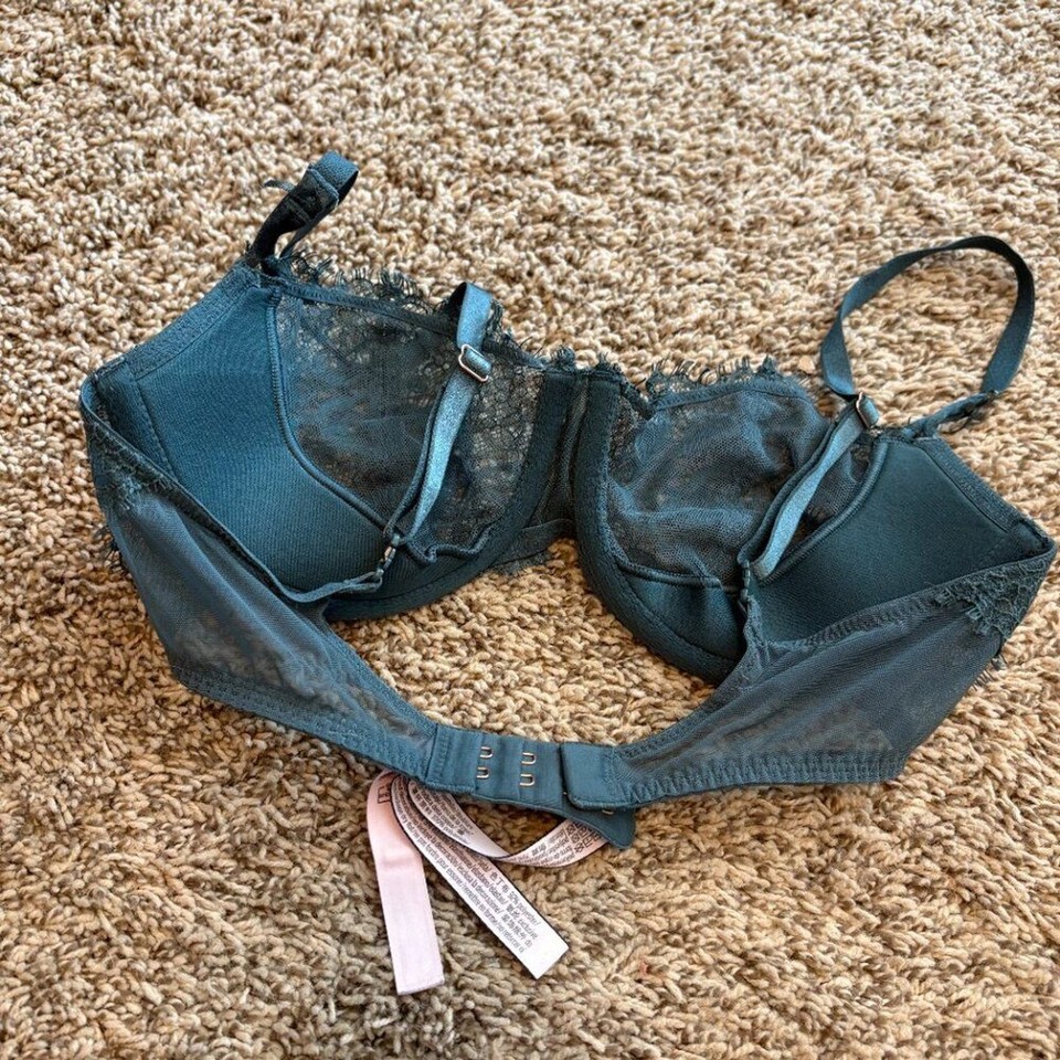 Victoria's Secret Dream Angels Pushup without Padding dark green lacy ...