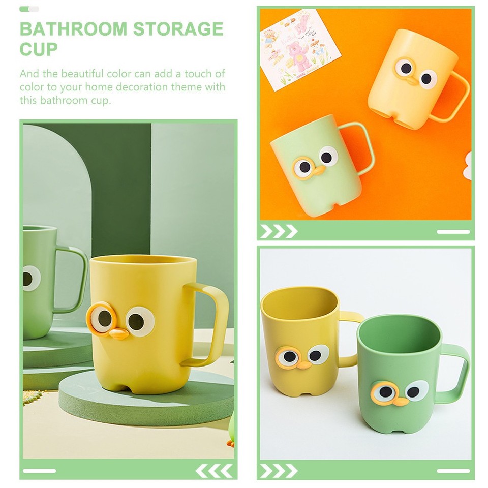 2pcs Tooth Brushing Cups Multi-purpose Storage Cup Bathroom Toothbrush ...