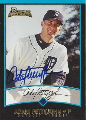 Adam Pettyjohn Detroit Tigers 2001 Bowman Signed Rookie Card | eBay