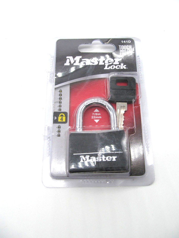 Master Lock 141D Black Covered Solid Body Padlock | eBay