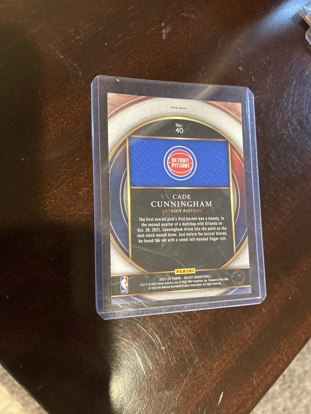 2021-22 Panini Select Numbers silver Cade Cunningham Rookie Card #40 | eBay