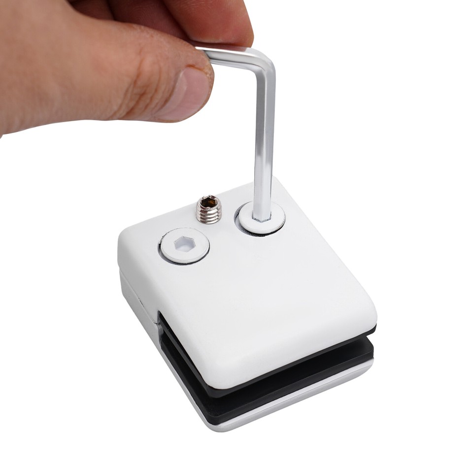 201 Stainless Steel Square Glass Clamp Clip 8 Packs White Glass Clamp ...