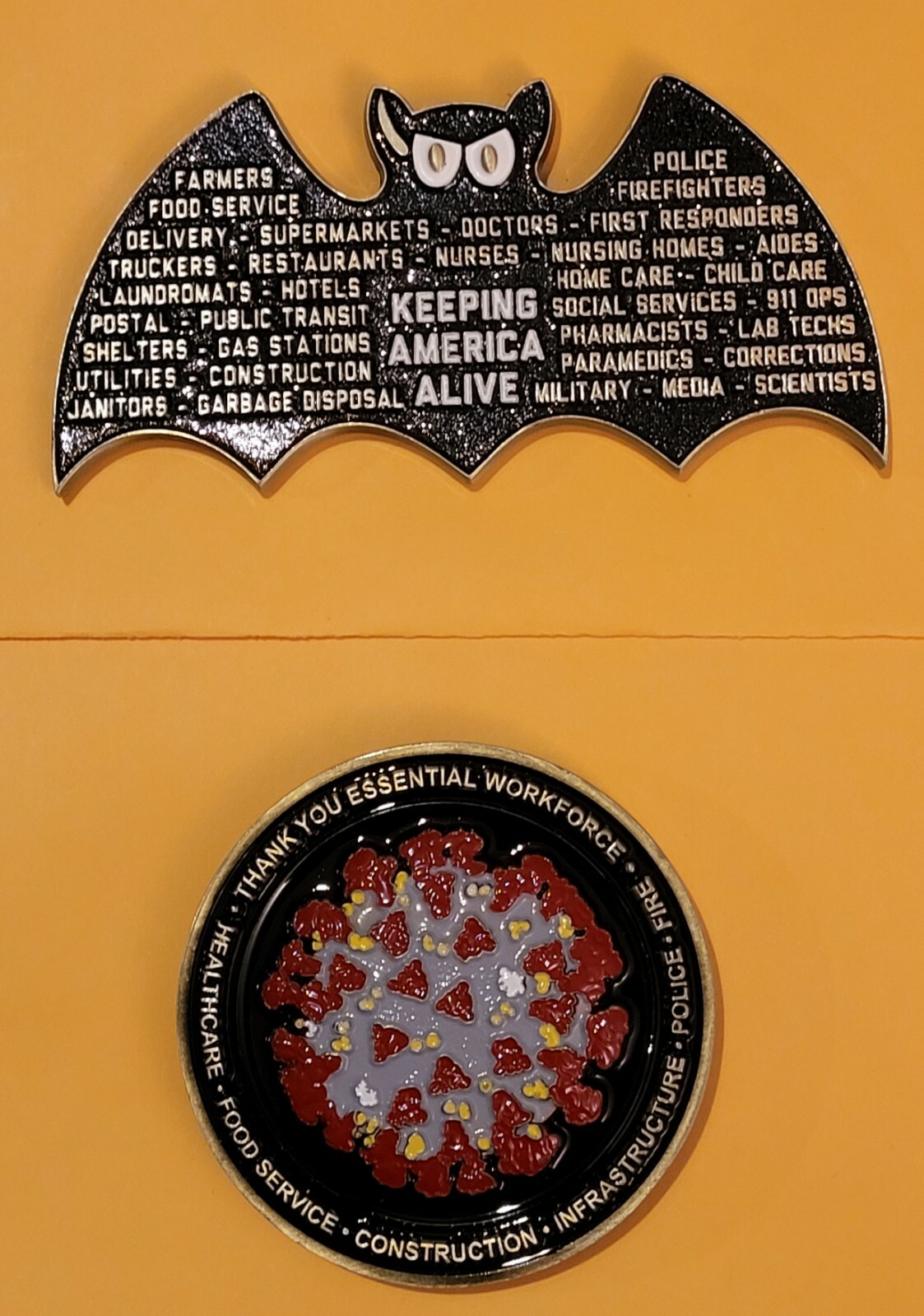 2020 Pandemic BatCoin Glow In The Dark Bat & Voltron Coin COV!D ...