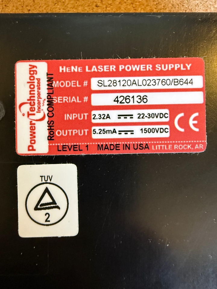 hene laser power supply, Power Technology, Power Technology inc, Helium ...