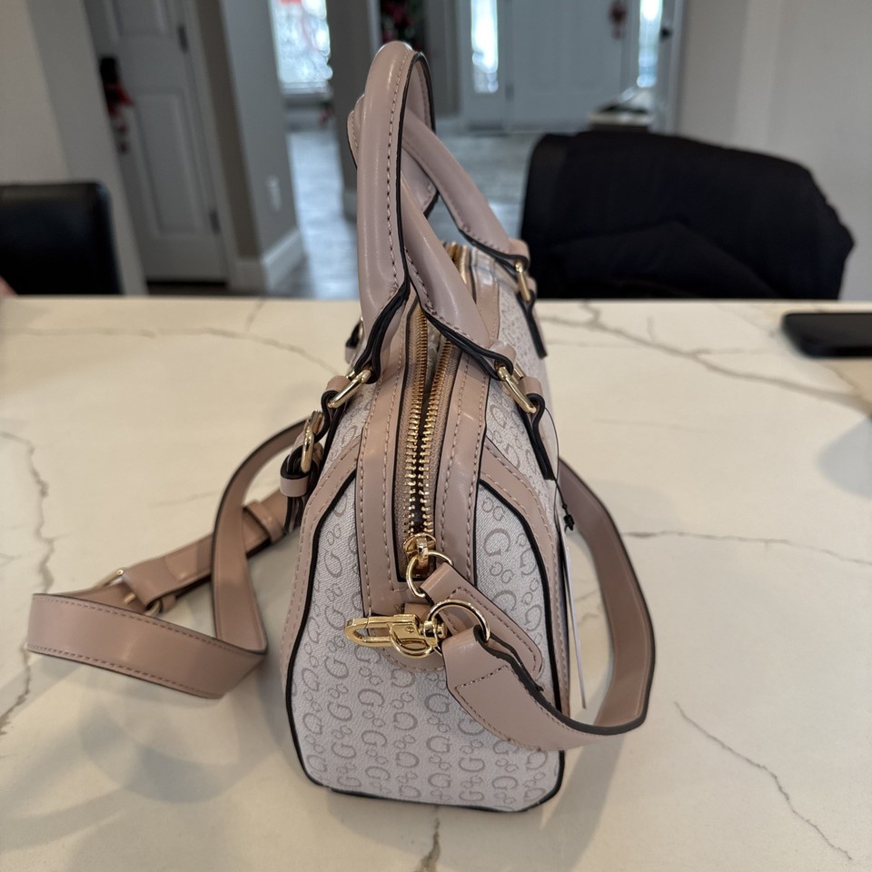 Guess Women’s Crossbody Bag With G Logo Blush Pink Handbag | eBay