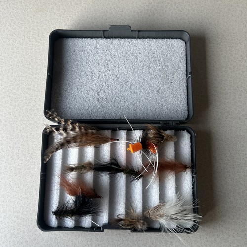 Scientific Anglers Plastic Fly Box With 10 Fly Fishing Flies Lures ...