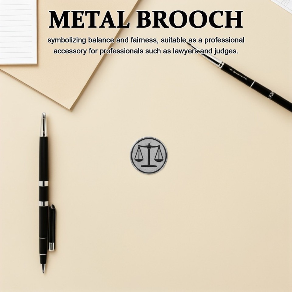 6pcs Lawyer Jewelry : Men Suit Pin Brooch - Metal Libra Scale Justice ...