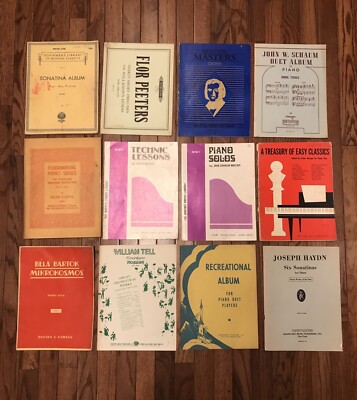 Vintage Piano Sheet Music Assorted Variety Lot of 12 | eBay