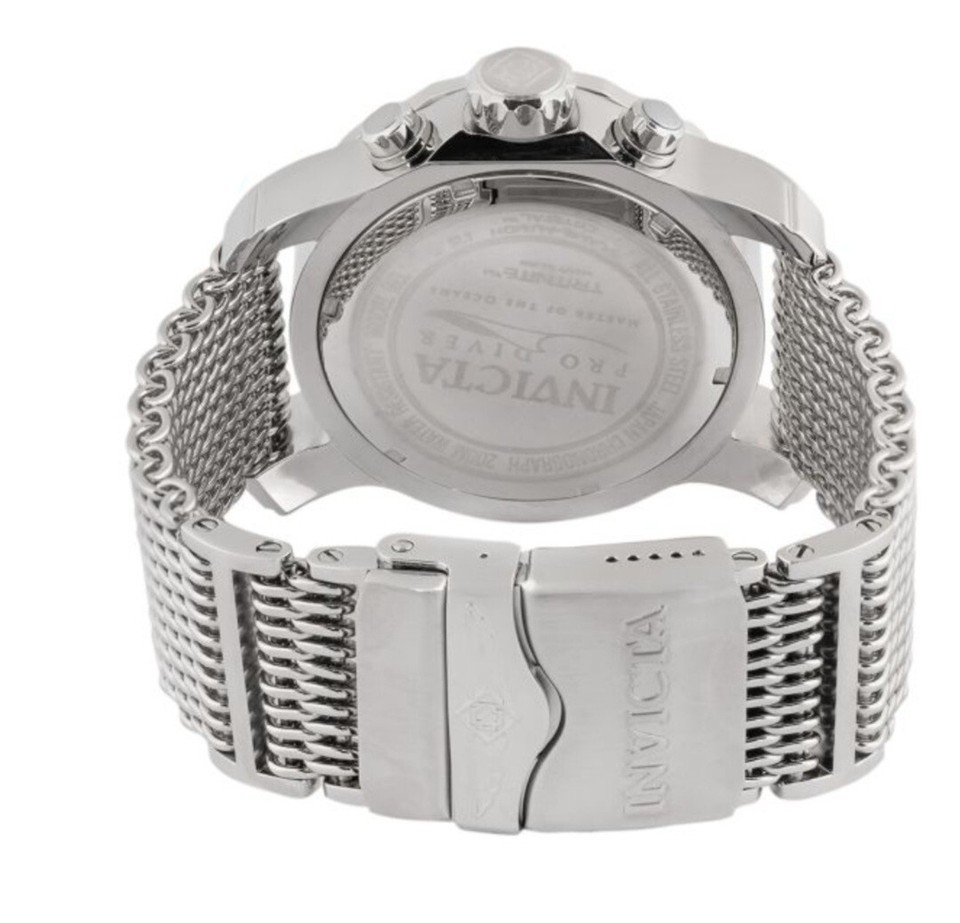 Invicta Men's 48mm SCUBA PRO DIVER ATLAS Chrono LT Black Dial Mesh 200m ...