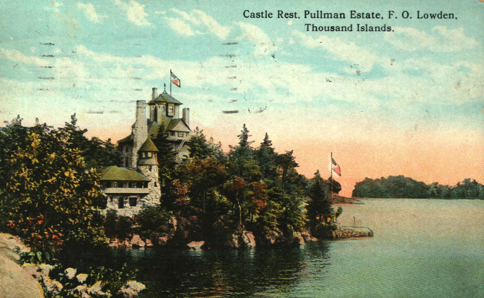 Postcard Castle Rest Pullman Estate F. O. Lowden Thousand Islands NY ...
