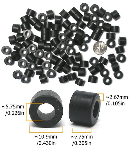 96pc Original TYCO HO Slot Car Wide SILICONE REAR TIRES Magnum 440 440 ...