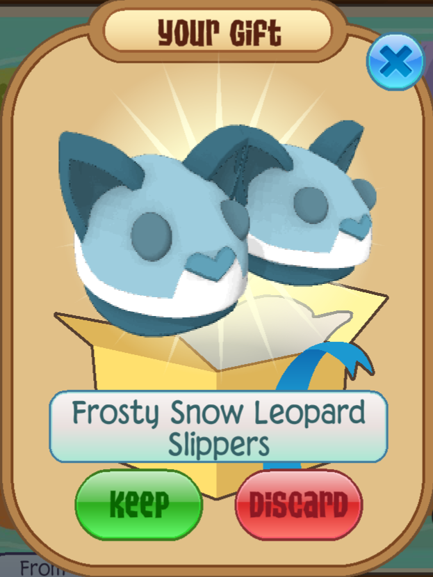 Animal Jam Classic AJC Frosty Snow Leopard Slippers (READ DESCRIPTION ...
