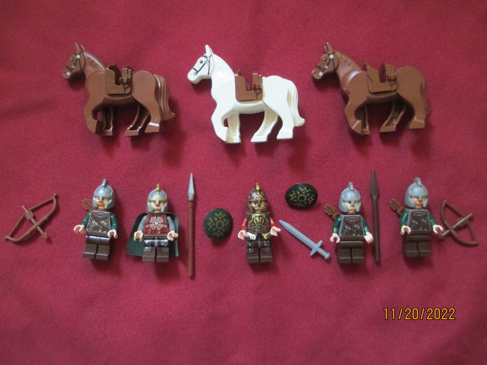 LEGO LOTR/HOBBIT Minifigures Lot. King Theoden ,Eomer, Rohan Soldiers ...