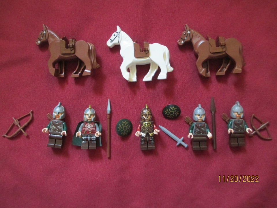 LEGO LOTR/HOBBIT Minifigures Lot. King Theoden ,Eomer, Rohan Soldiers ...