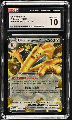 Pokémon CGC 10 2023 Gholdengo ex 139/182 Paradox Rift - PAR EN ...