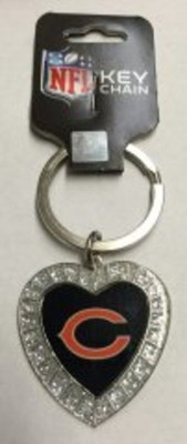 Chicago Bears Bling Rhinestone Heart Keychain | eBay