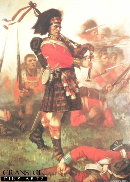 Napoleonic war Military Art print Battle Piper Kenneth Mackay at ...