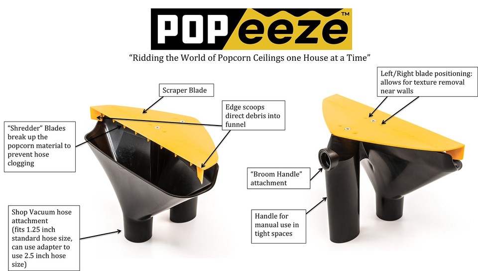 Popeeze popcorn ceiling scraper vacuum attachment tool - Shop Vacuum ...