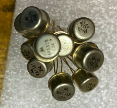 12 pieces of RARE Vintage Transistors Motorola GOLD METAL CAN | eBay