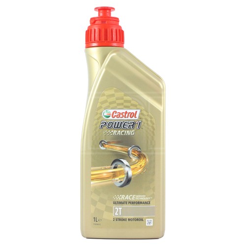 Castrol POWER1 Racing 2T Fully Synthetic 2 Stroke Motorcycle Engine Oil ...