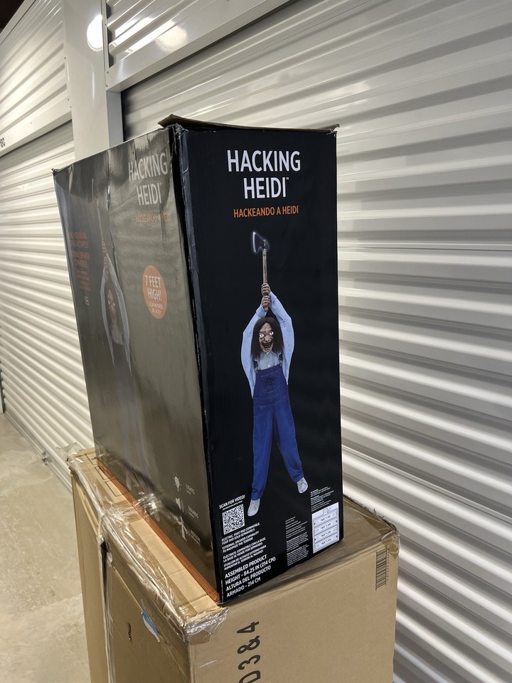 NEW Party City Hacking Heidi Hatchet Woman Animatronic Spirit Halloween ...