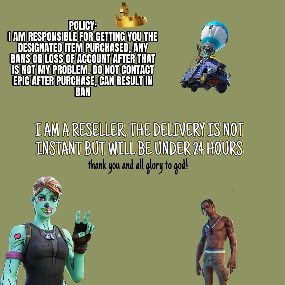 🔥og fortnite cheap (mako glider, battle bus banner, royale knight, take ...