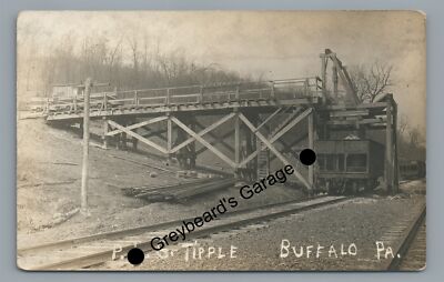 RPPC Railroad Coal Mine Tipple BUFFALO PA Washington County Real Photo ...