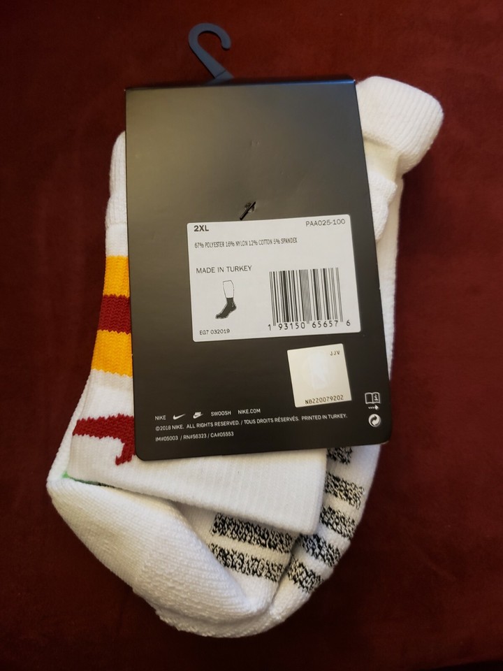 Nike Jordan Elite NBA WNBA Team Color Socks Over Calf Short Crew NWT sz ...