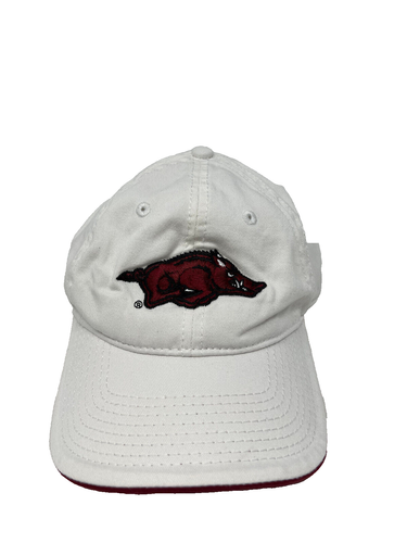 Arkansas Razorbacks Classic Logo Hat Cap Adjustable W/Script Beige Tan ...