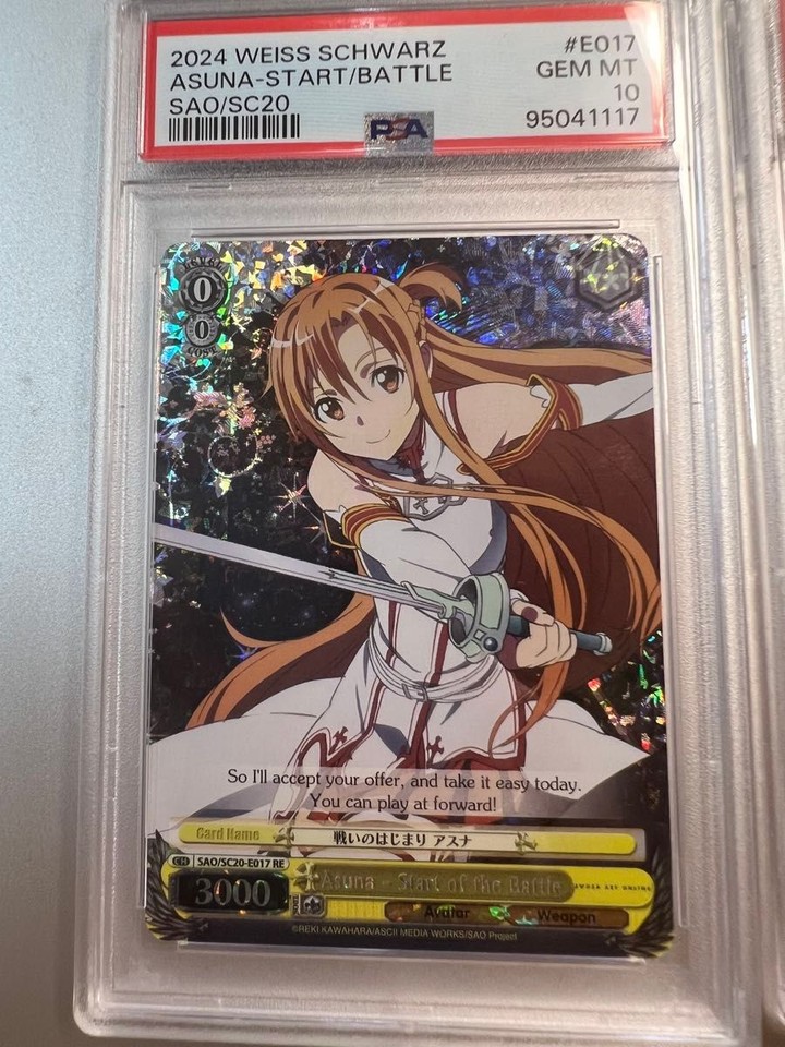 Weiss Schwarz SAO Asuna Kirito PSA 10 SAO/SC20-E017 RE E090 RE English Set NM | eBay