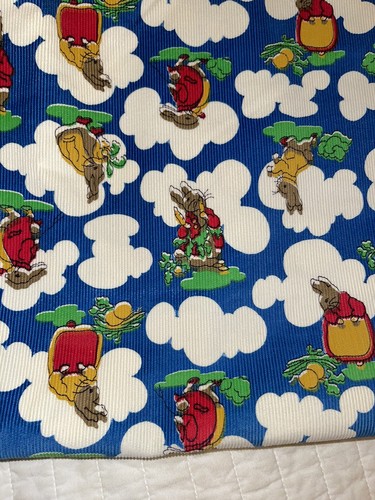 vintage peter rabbit corduroy fabric by the yard new old Stock Bunnies ...