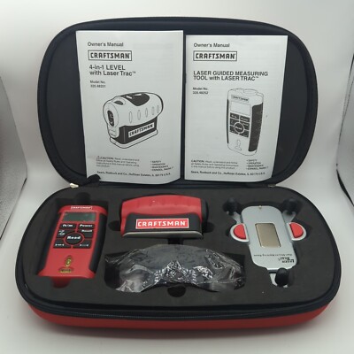 Craftsman 4-in-1 Level w/Laser Trac & Laser Guided Measuring Tool w ...
