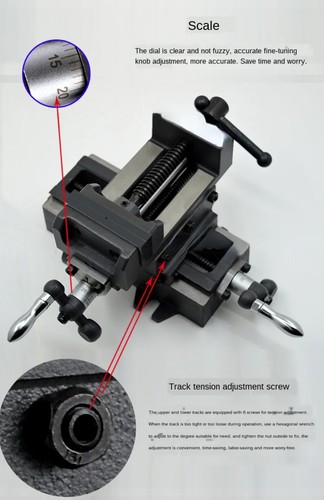 Heavy-duty Mobile Vise Cross Vise for Bench Drilling and Milling ...