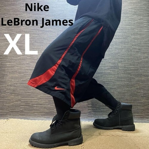 Nike LeBron James Basketball Pants XL Black Red NBA Swoosh Design | eBay