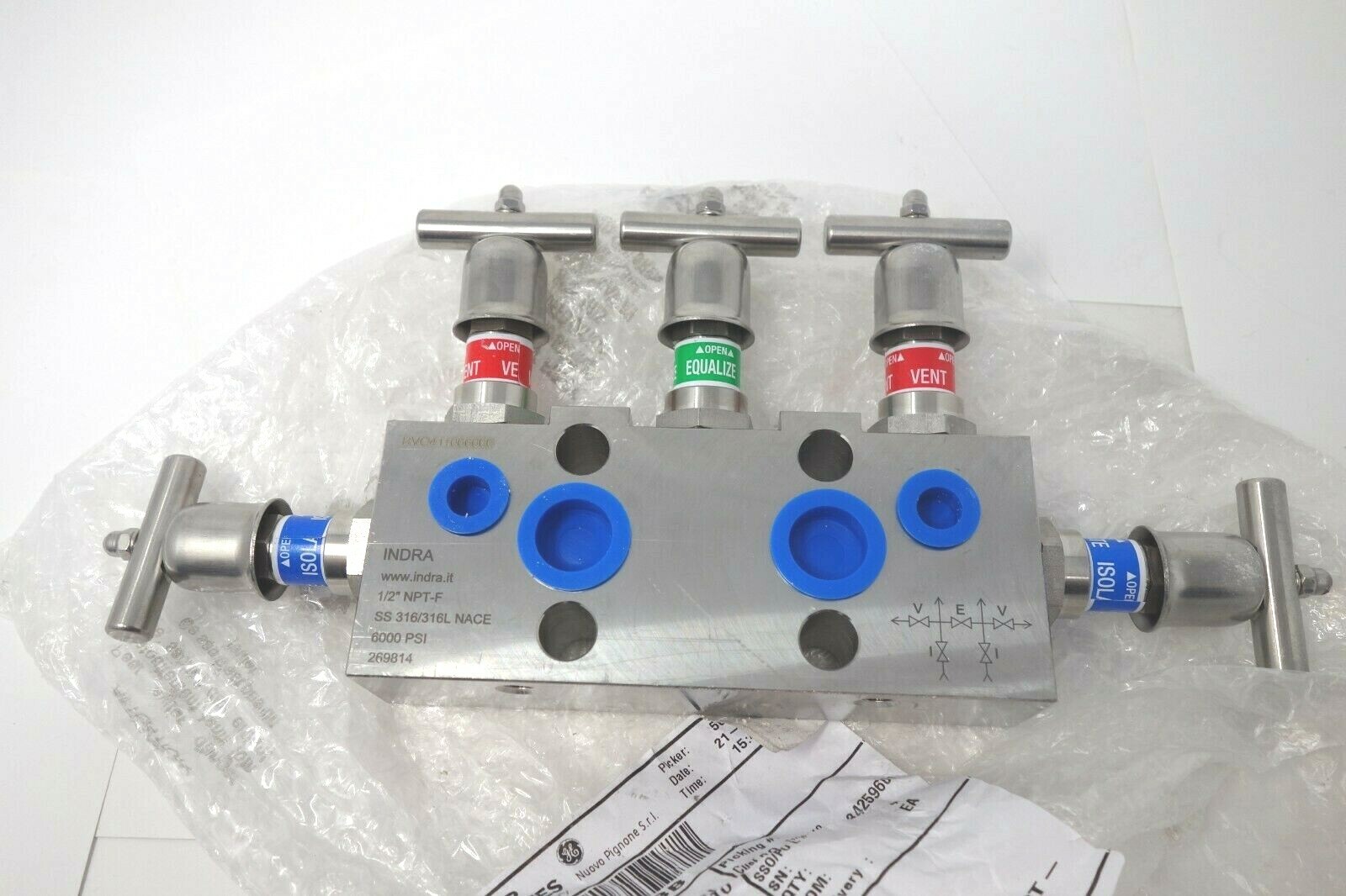 GE Indra 5 Valve Differential Pressure Manifold 1/2" *BRAND NEW* | eBay