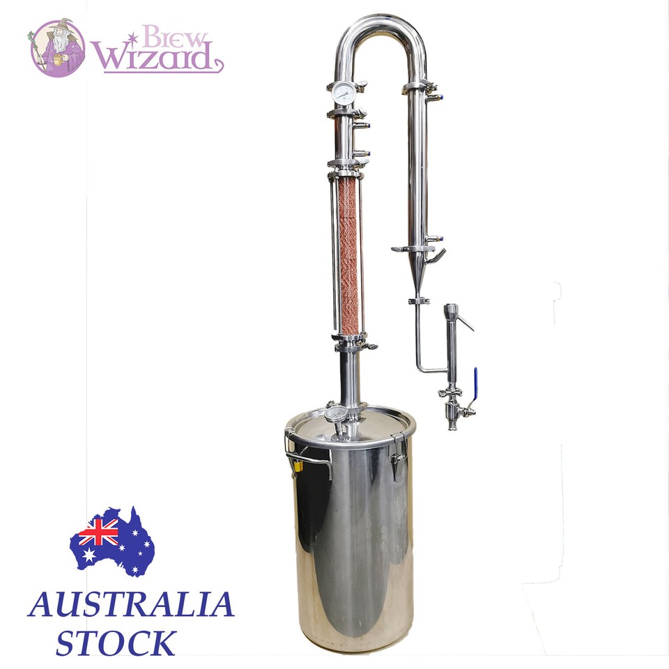 35L/65L StillMate 2-Inch Crystal Clear-SS Modularized Craft Distillery ...