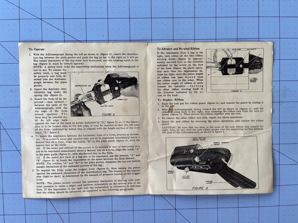 WWII Addressograph Notch Dog Tag Medical Imprinter Model 70 Free Ship ...