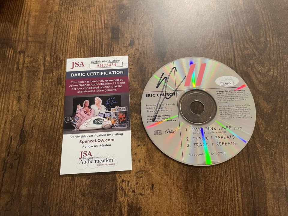Eric Church Signed Autograph Framed CD Display Two Pink Lines Ready to ...