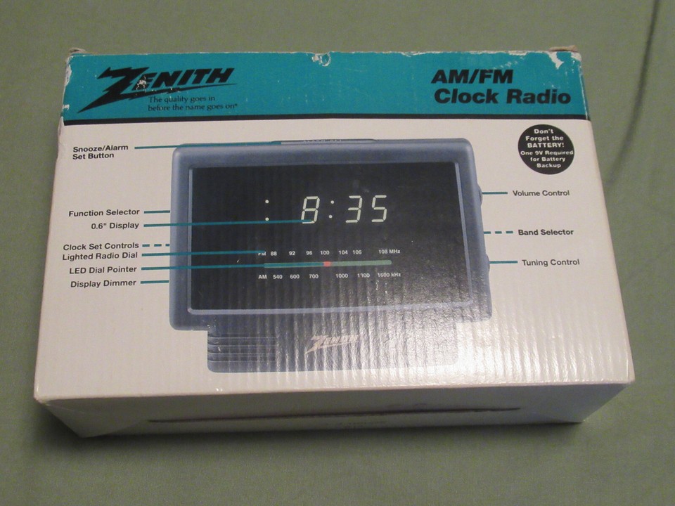 BRAND NEW - Zenith Dual Alarm Clock Radio AM/FM Stereo Model ZG120M | eBay