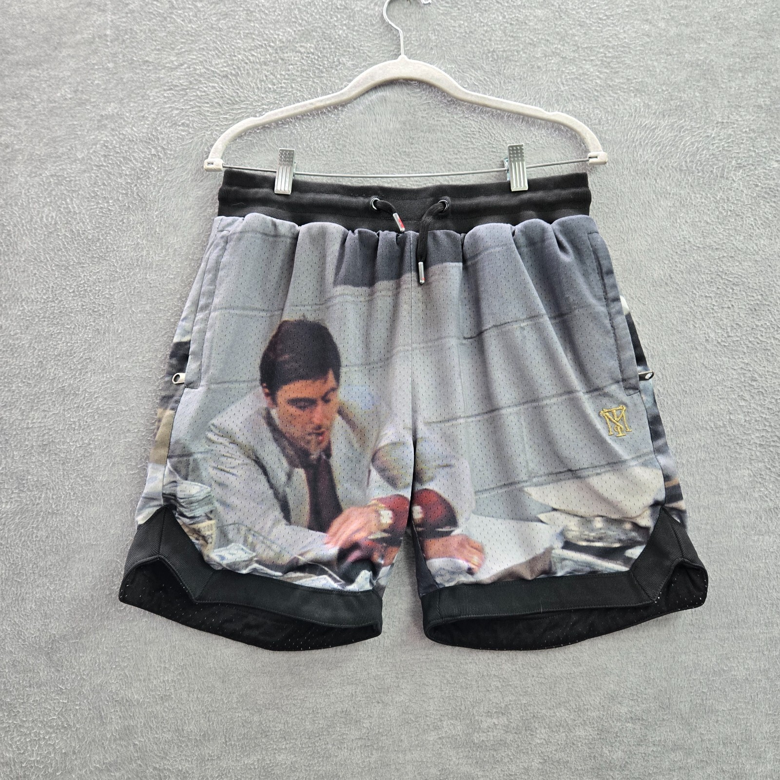 Scarface x Shoe Palace Men Activewear Shorts Medium G… - Gem
