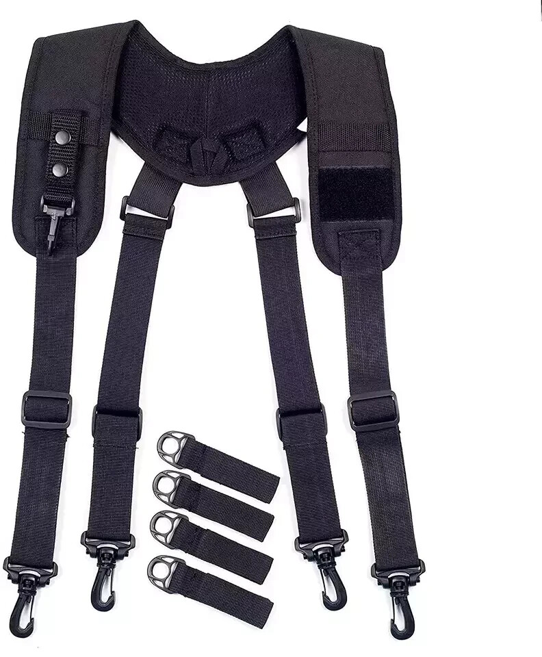 Tactical Duty Belt Harness Suspenders Padded Tool Belt Suspender Heavy ...