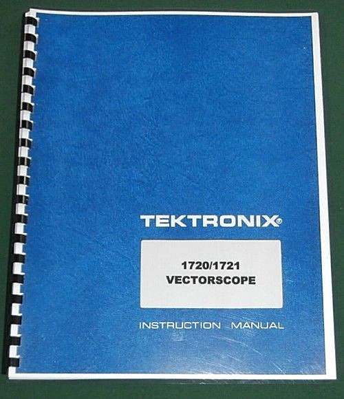 Tektronix 1720 1721 Instruction Manual Comb Bound And Protective Plastic Covers Ebay