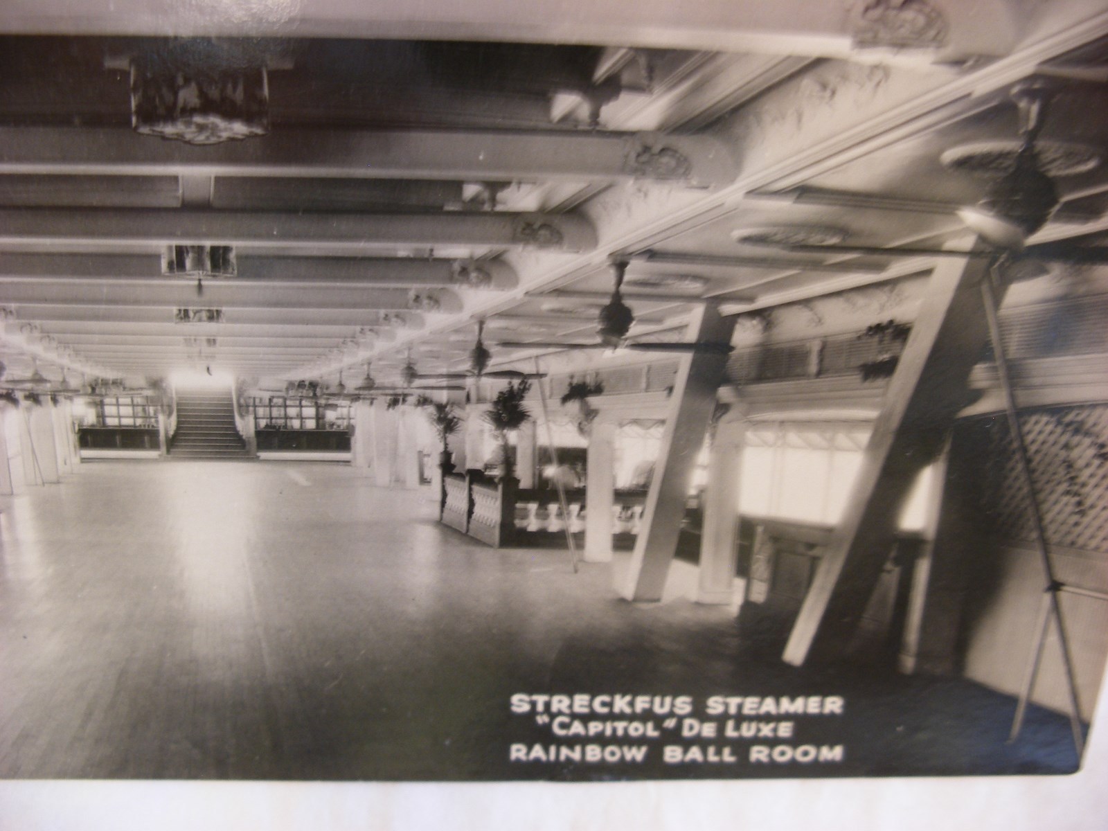 Real Photo Postcard RPPC Steamship Streckfus Steamer Capitol Ball Room ...