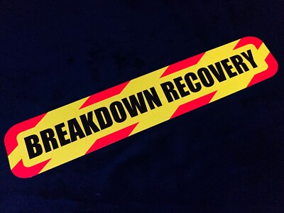 Reflective 30cm BREAKDOWN RECOVERY CHEVRONS Car Van Truck Stickers ...