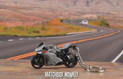Silver Ducati 1199 Panigale Custom Keychain FOB Porte Cles Llavero Key ...